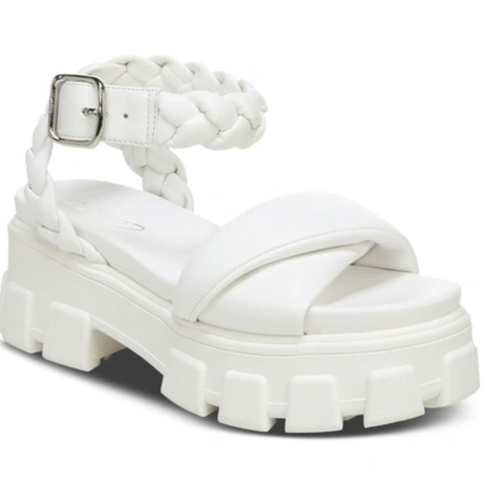 Sam Edelman Circus Gayle White Platform Braided Puff … - Gem